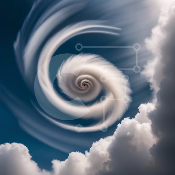 Stunning Picture of a Swirling Cloud Formation in the Sky stock photo ...