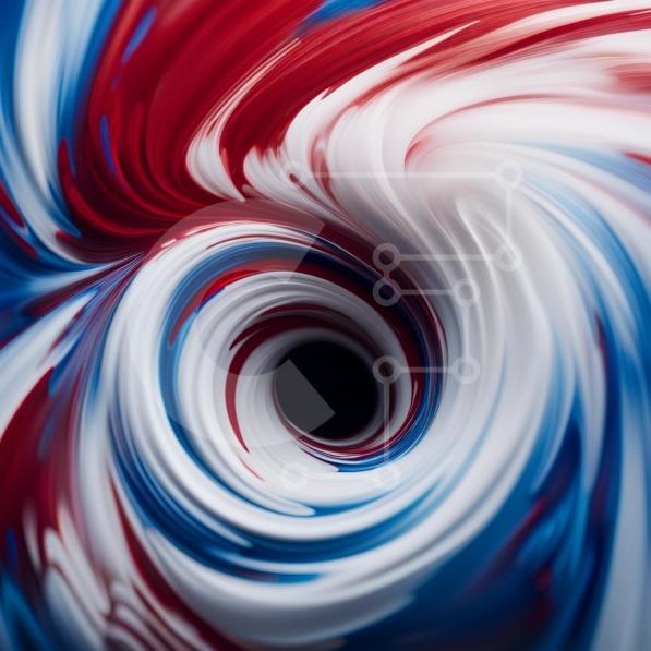 Visually Striking Image of a Swirling Vortex in Red, White, and Blue ...