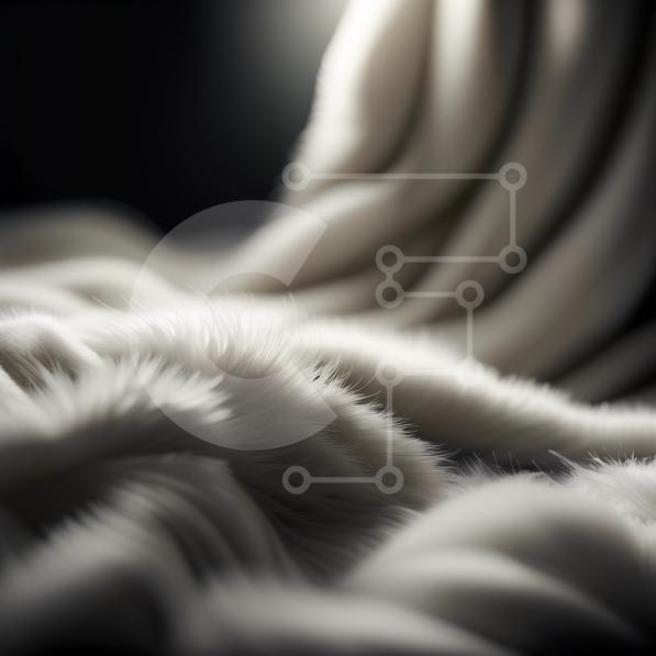 Cozy and Luxurious White Fur Blanket in a Dimly Lit Room stock photo ...