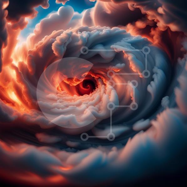 Mesmerizing Image of a Swirling Vortex in the Sky stock photo ...