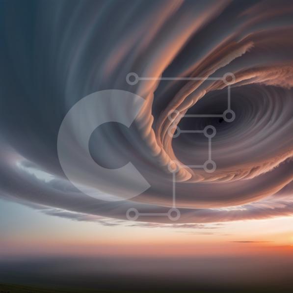 Captivating Image of a Swirling Vortex at Sunset stock photo | Creative ...