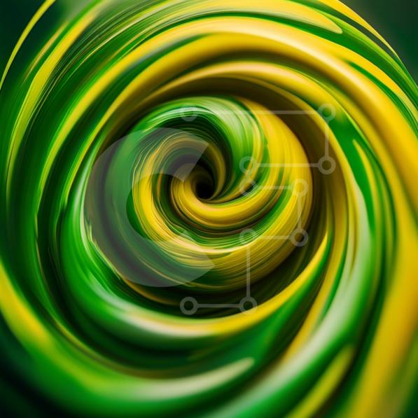Vibrant Image of a Green and Yellow Swirl stock photo | Creative Fabrica