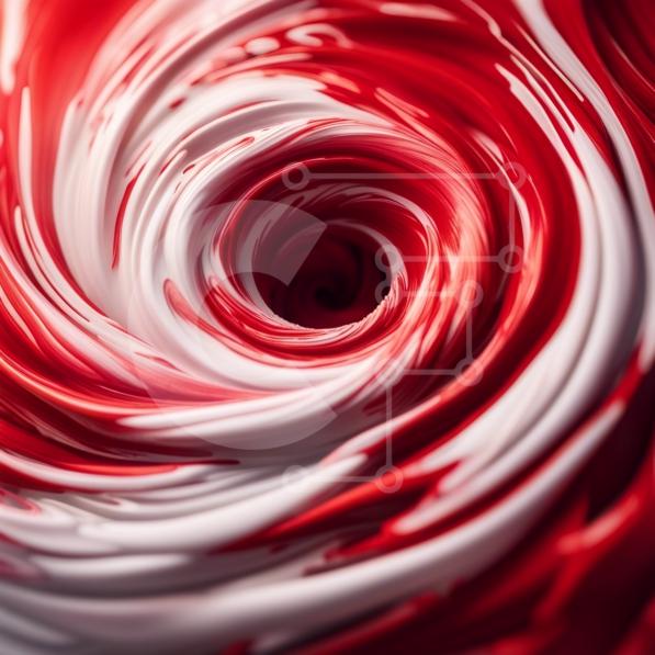 Vibrant Close-up of Red and White Swirl Candy Floss or Cotton Candy ...