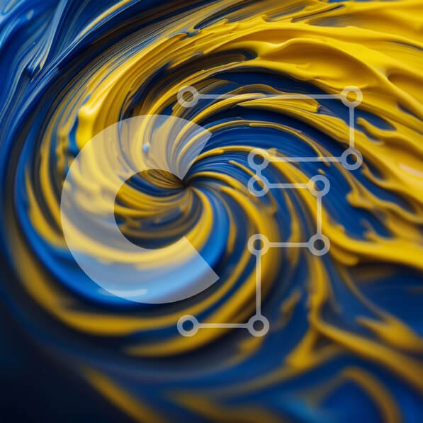 Vibrant and Eye-Catching Swirl Pattern on Black Background stock photo ...