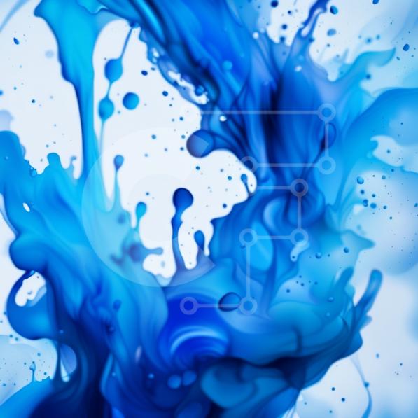 Stunning Image of Blue Ink Splashing on a White Background stock photo ...