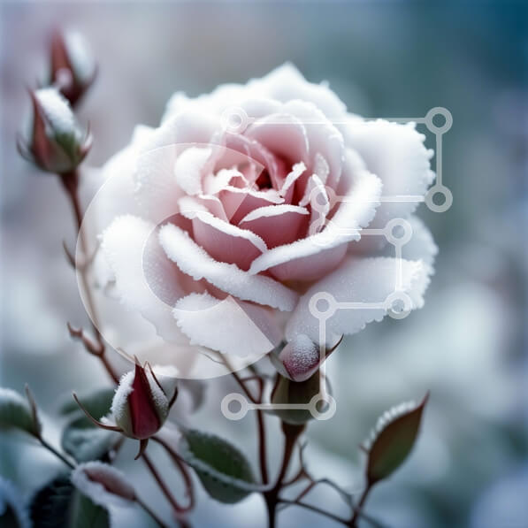 Download Beautiful Picture of a Snowy White Rose in a Garden ...