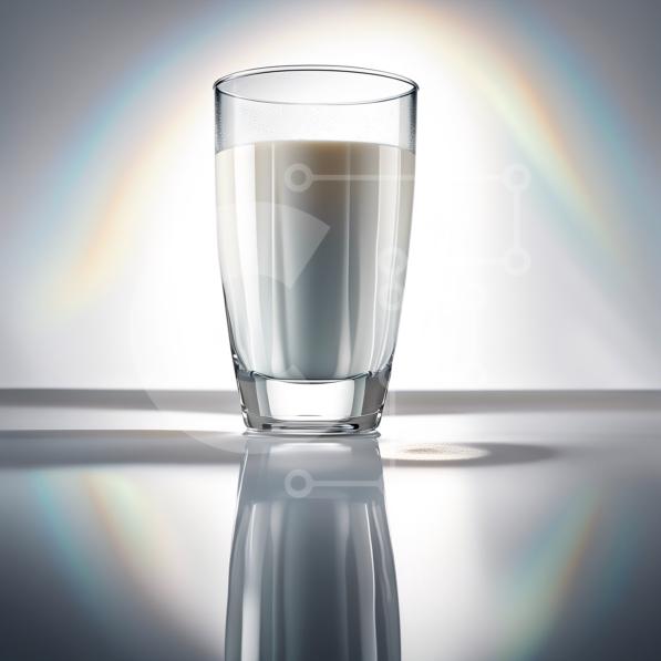 Refreshing Glass of Milk on a Reflective Surface stock photo | Creative ...