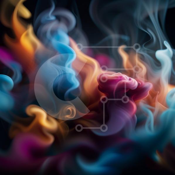 Vibrant and Energetic Abstract Smoke Swirl stock photo | Creative Fabrica
