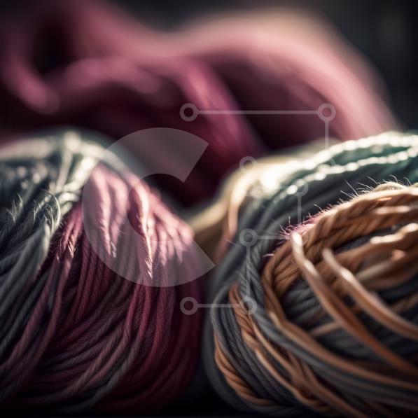 Vibrant Close-up Picture of Multicolored Yarn Balls stock photo ...