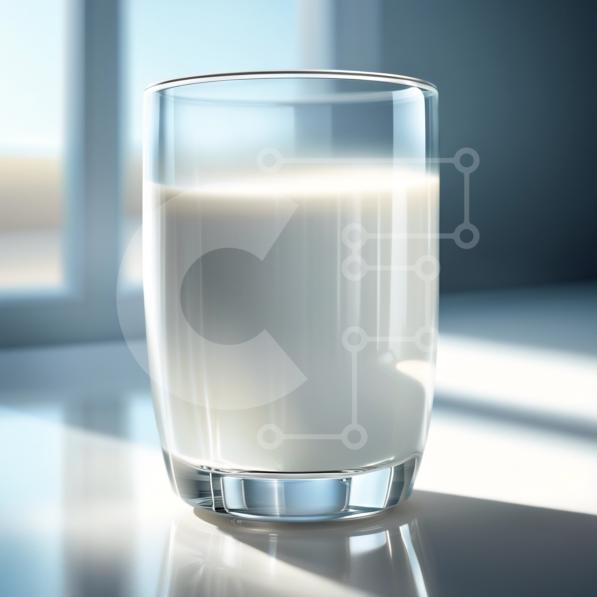 Refreshing Image of a Glass of Milk with Sunlight Through a Window ...