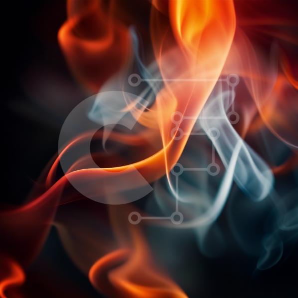 Captivating Image of a Burning Fire with Vibrant Orange and Blue Flames ...