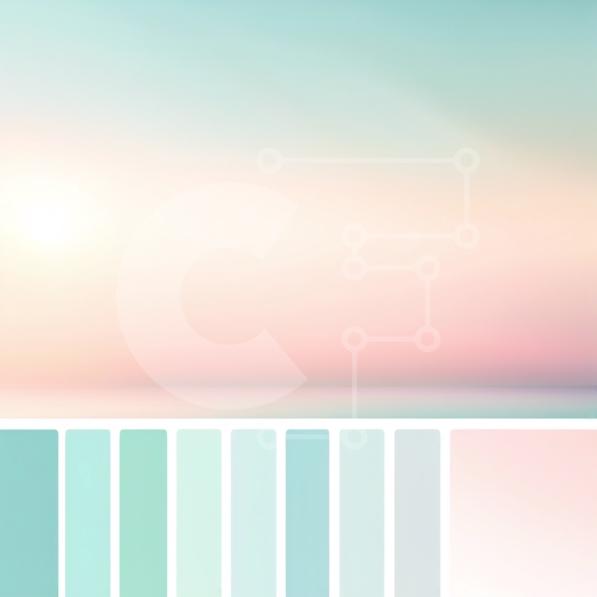 Breathtaking Sunset Over the Ocean with a Beautiful Color Palette stock ...