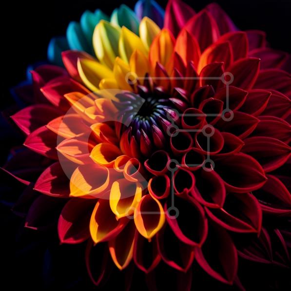 Beautiful Picture of a Colorful Flower with Circular Petal Arrangement ...