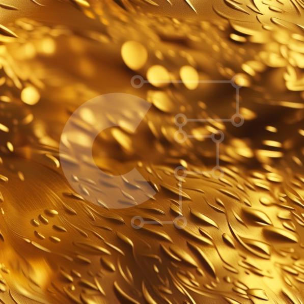 Shiny and Reflective Gold Surface with Water Droplets stock photo ...