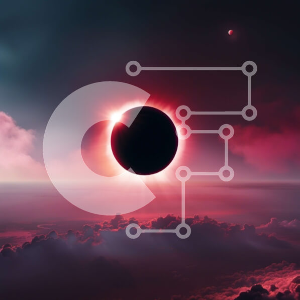 Download Stunning Image of a Solar Eclipse with Red Sky Stockphotos ...
