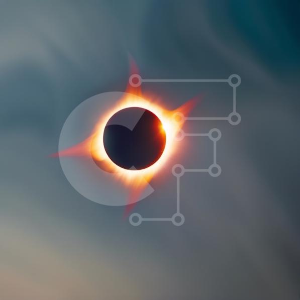 Captivating Image of a Solar Eclipse with the Sun partially obscured by ...