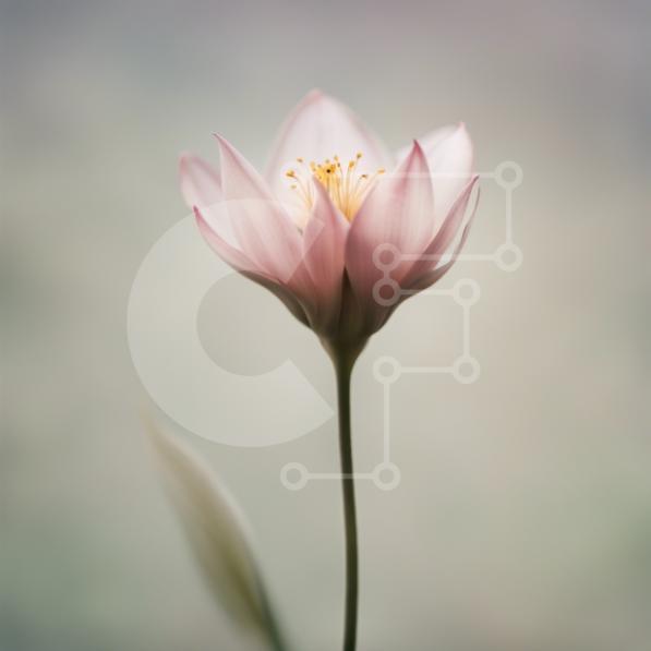 Beautiful Picture of a Pink Flower with Long Stem and Petals stock ...