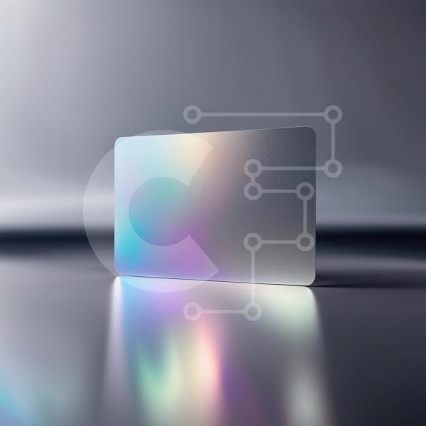 Shiny Silver Credit Card with Holographic Design stock photo | Creative ...