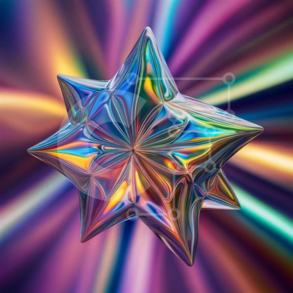 Vibrant Geometric Star Abstract Artwork stock photo | Creative Fabrica