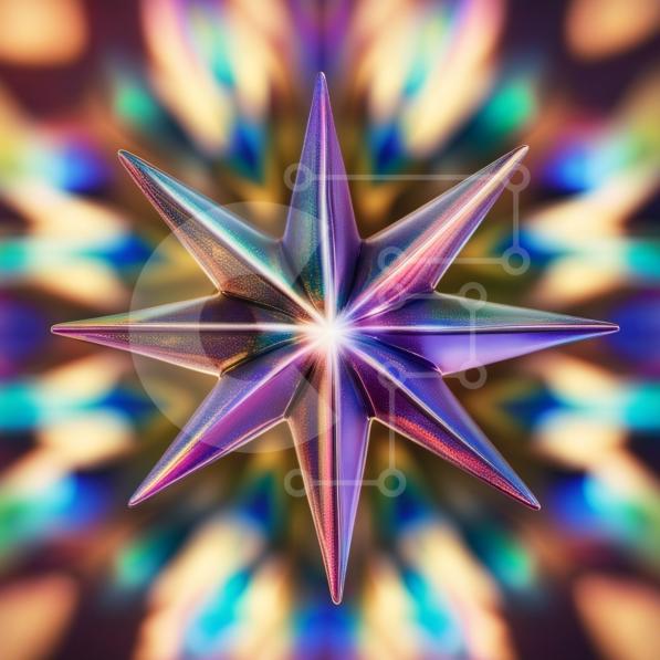 Vibrant Abstract Image with a Shining Star stock photo | Creative Fabrica