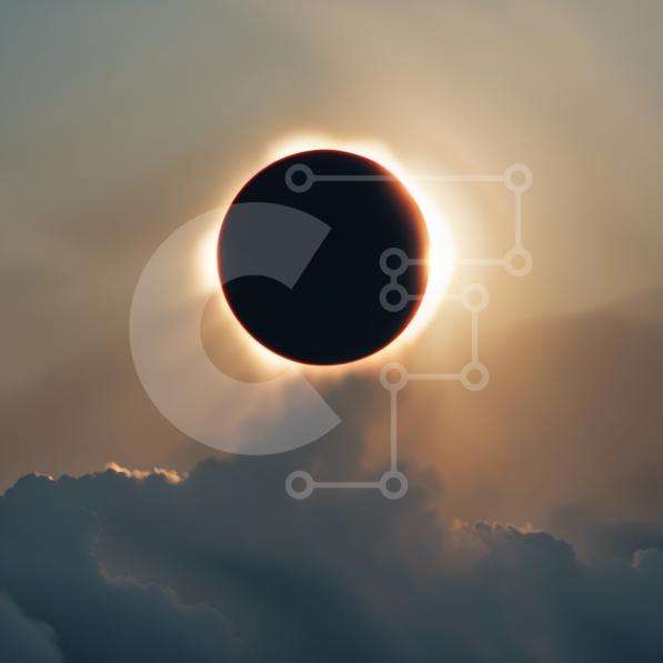 Stunning Image of a Solar Eclipse with the Sun Partially Covered by the ...