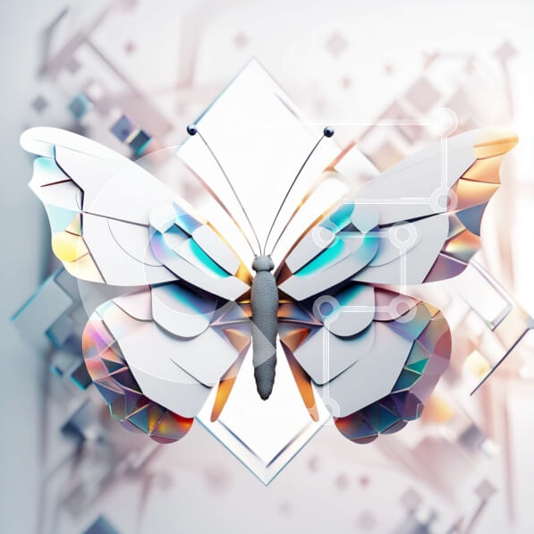 Download Vibrant and Unique Butterfly Design on Gray Background ...