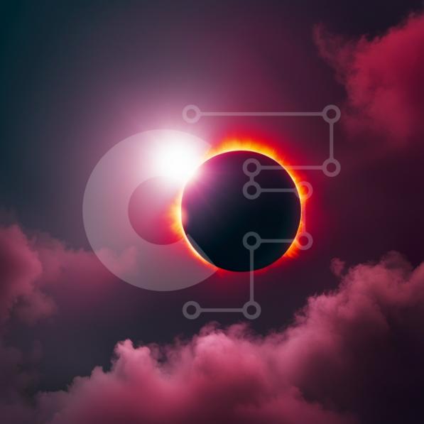 Stunning Image of a Solar Eclipse at Sunset stock photo | Creative Fabrica