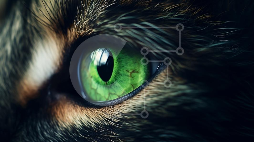 Stunning Close-up Photo of a Green Cat's Eye stock photo | Creative Fabrica