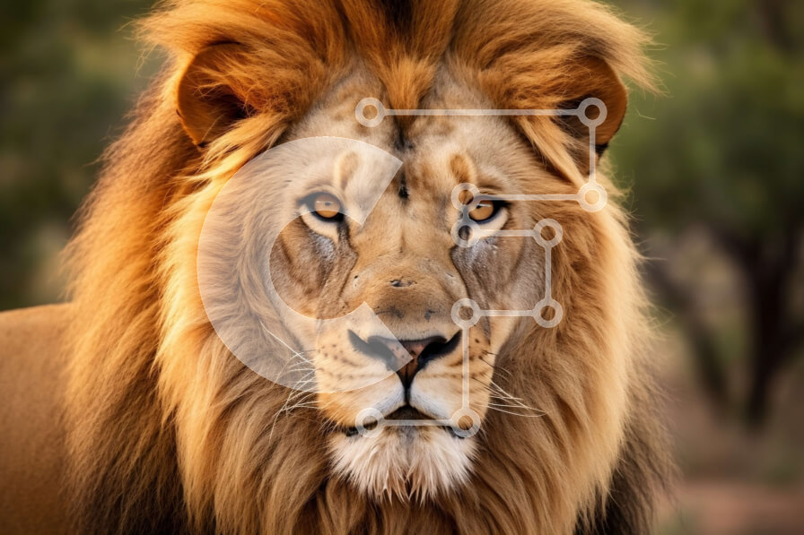 Download Stunning Close-up of a Lion's Face with Intense Expression ...