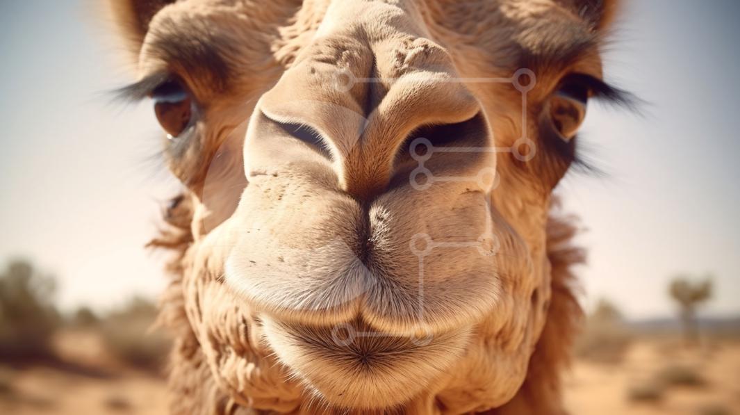 Stunning Close-Up Picture of a Camel's Face stock photo | Creative Fabrica