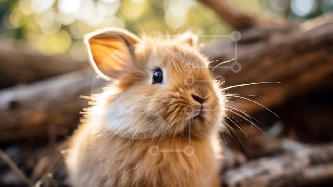 Adorable Picture of a Brown Rabbit in a Peaceful Forest Clearing stock ...