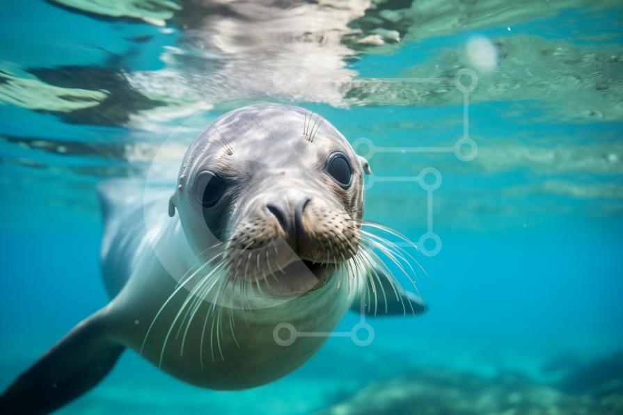 Stunning Close-Up Shot of a Sea Lion's Face stock photo | Creative Fabrica