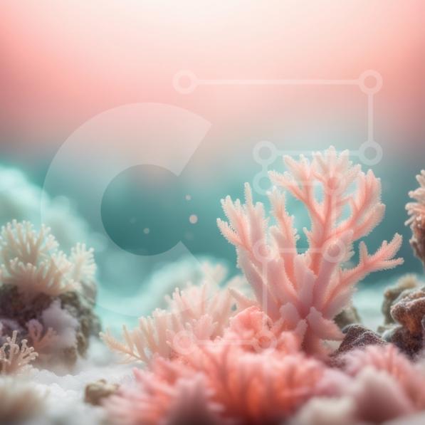 Vibrant Picture of a Coral Reef with Pink Coral and Marine Life stock ...