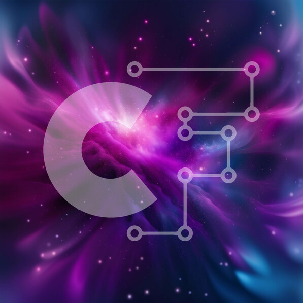Download Vibrant Stylized Nebula Picture with Shades of Purple and Blue ...