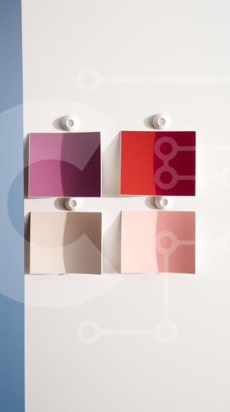 Vibrant Paint Swatches with Different Colors on Each Side stock photo ...