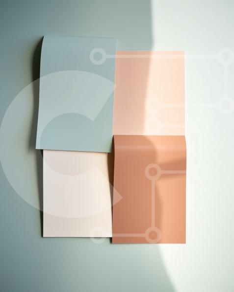 Colorful Abstract Artwork of Three Paper Sheets stock photo | Creative ...