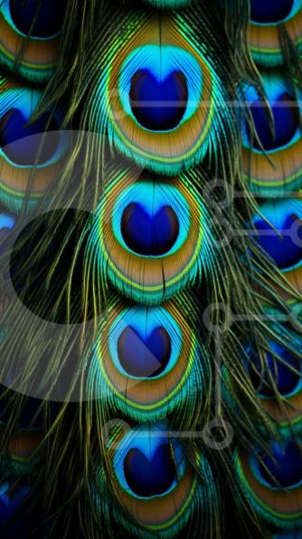 Stunning Picture of Peacock Feathers with Metallic Sheen stock photo ...