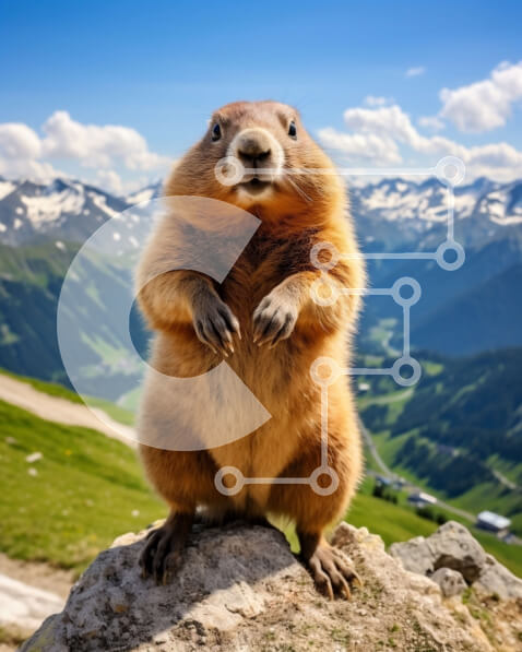 Download Stunning Picture of a Groundhog in a Mountainous Landscape ...