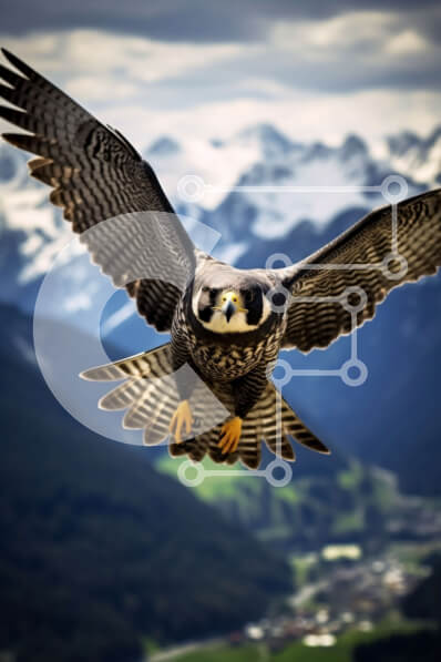 Dibujo De Halcón Volando