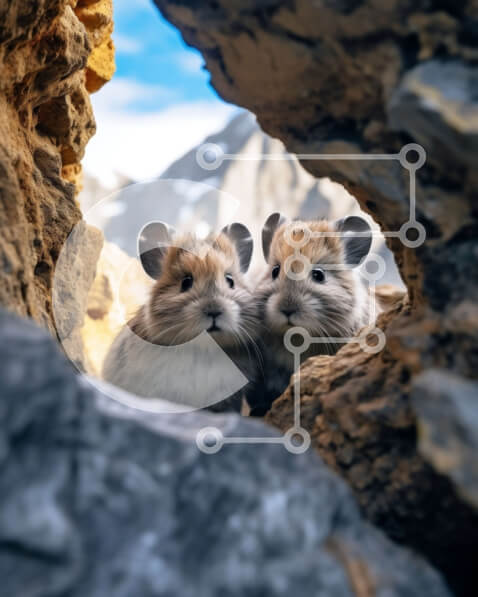 Download Adorable Picture of Two Small Animals in a Mountainous Terrain ...