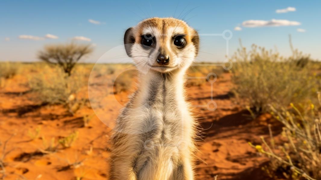 Adorable Picture of a Meerkat in its Natural Habitat stock photo ...