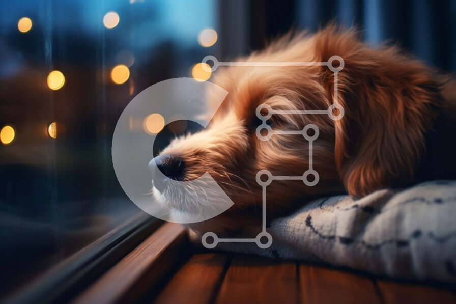 Download Adorable Picture of a Dog Staring Out of a Window Stockphotos ...