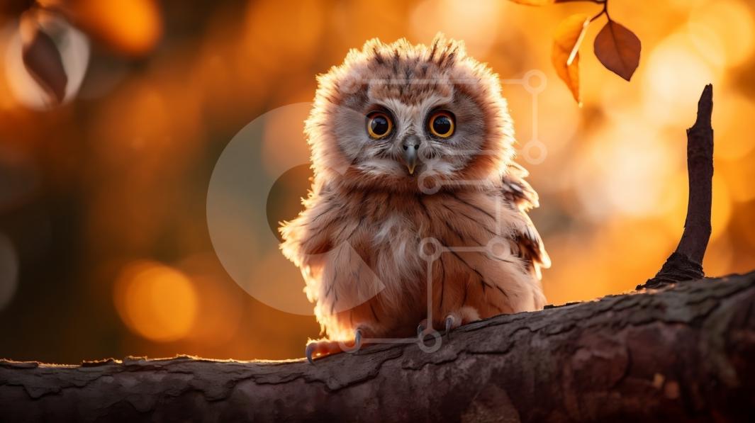 Stunning Picture of Owl in Flight against a Colorful Sunset stock photo ...