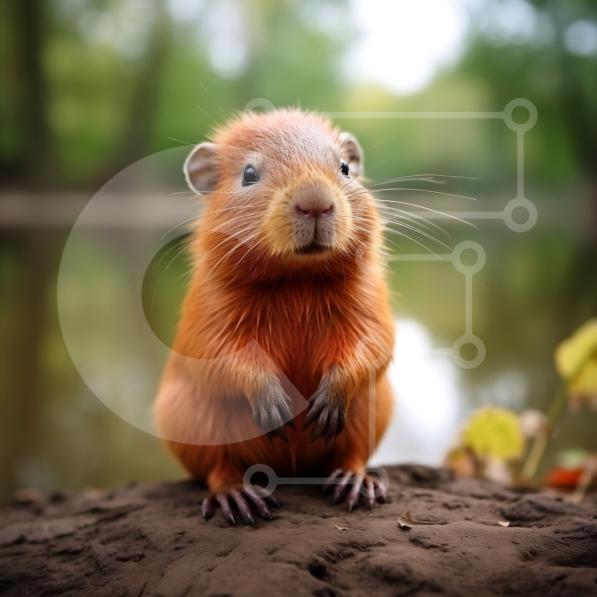 Adorable Picture of a Beaver in its Natural Habitat stock photo ...