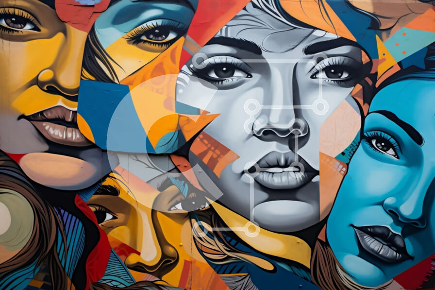 Download Vibrant Mural Depicting Diversity and Inclusivity Stockphotos ...