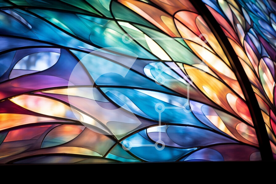 Download Vibrant and Intricate Abstract Stained Glass Window Design ...