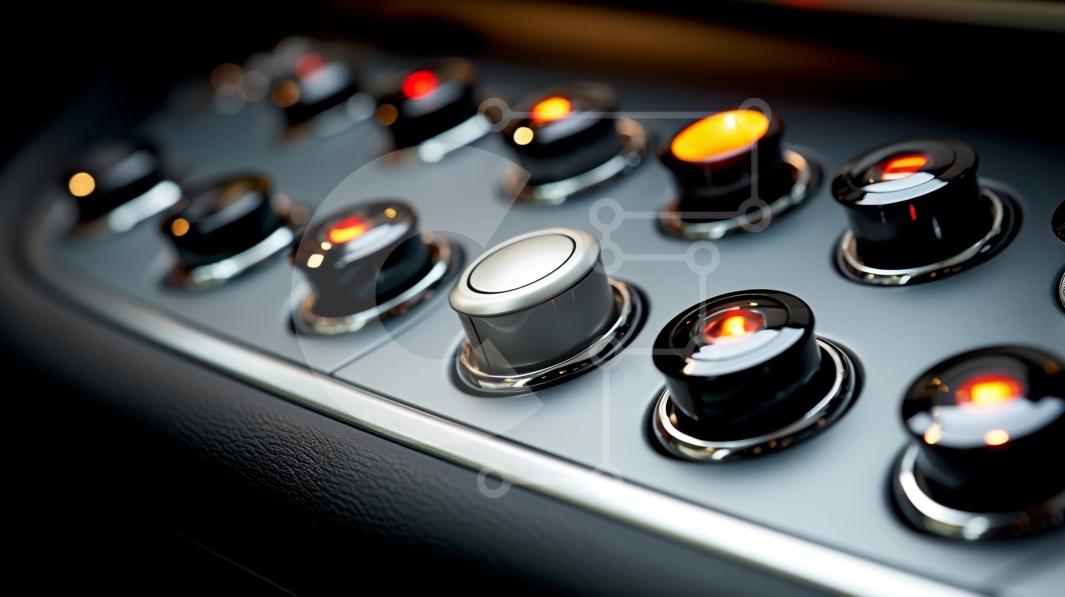 Sleek and Modern Car Dashboard with Versatile Controls stock photo ...
