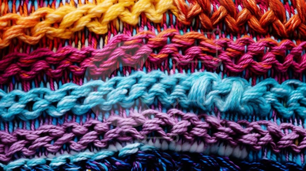 Vibrant and Colorful Yarn Braid stock photo | Creative Fabrica