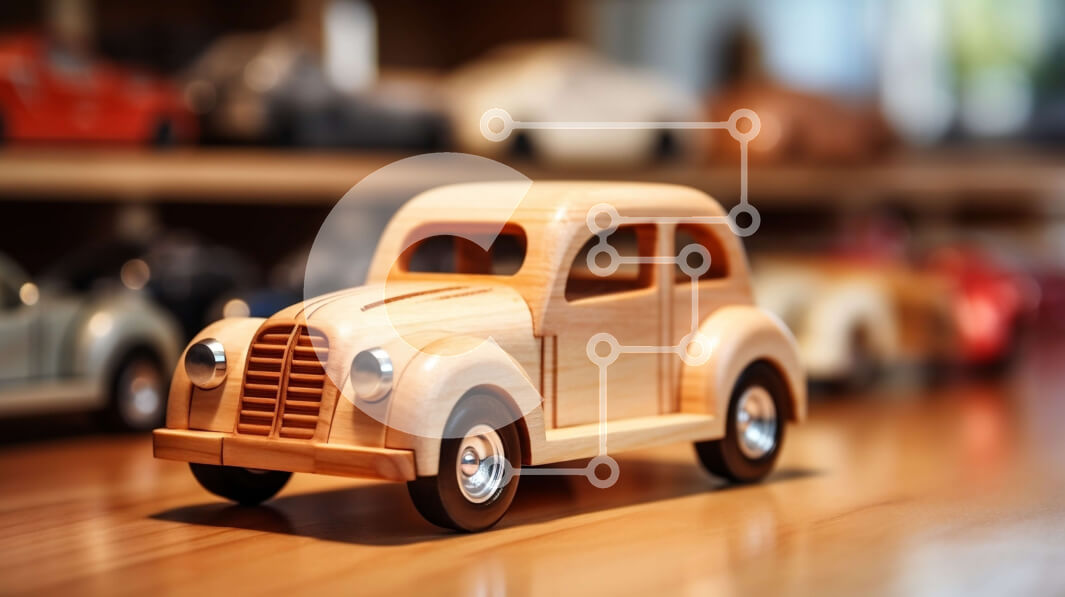 Download Wooden Toy Car on Wooden Surface Stockphotos Online - Creative ...
