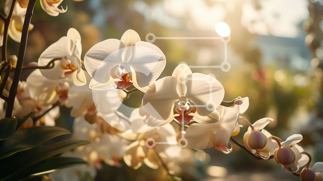 Stunning Picture of White Orchids in Full Bloom stock photo | Creative ...